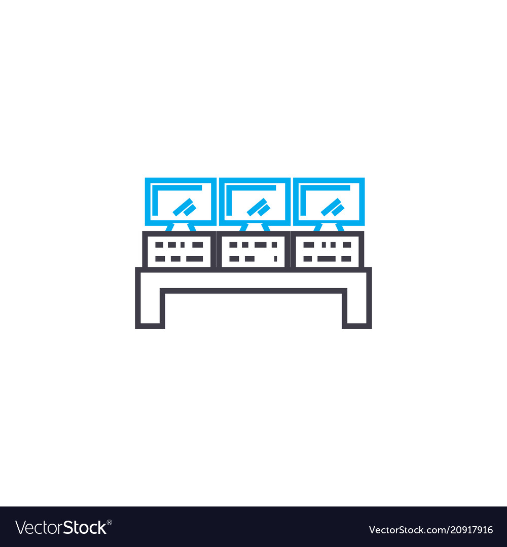 Remote control linear icon concept control Vector Image
