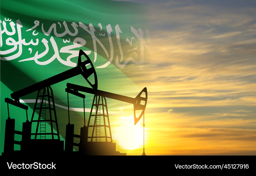Saudi arabia oil industry concept Royalty Free Vector Image