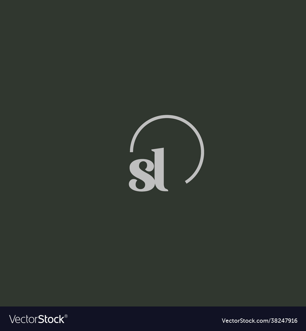 Sl initials logo monogram Royalty Free Vector Image