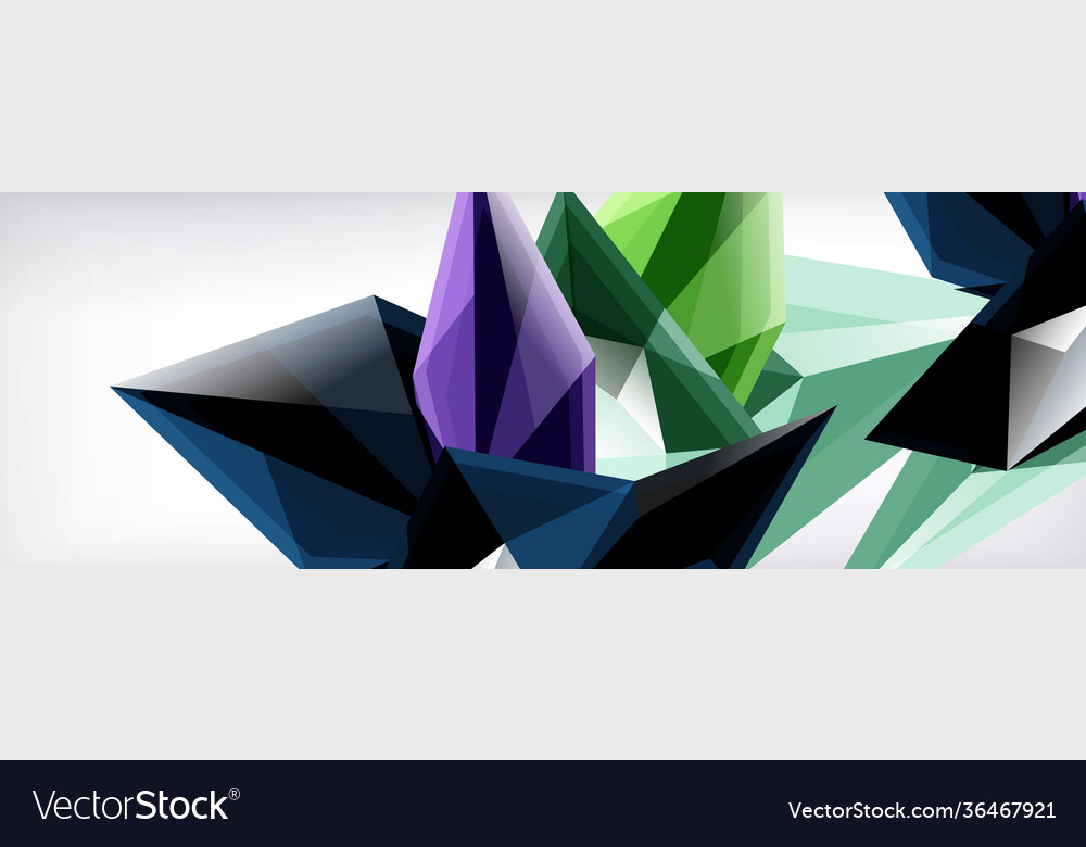 3d triangles and pyramids abstract Royalty Free Vector Image