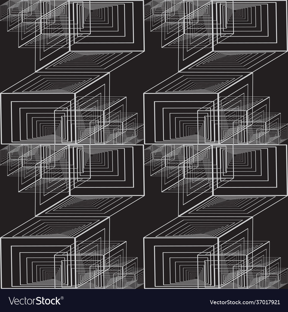Abstract background geometric pattern with cubes Vector Image