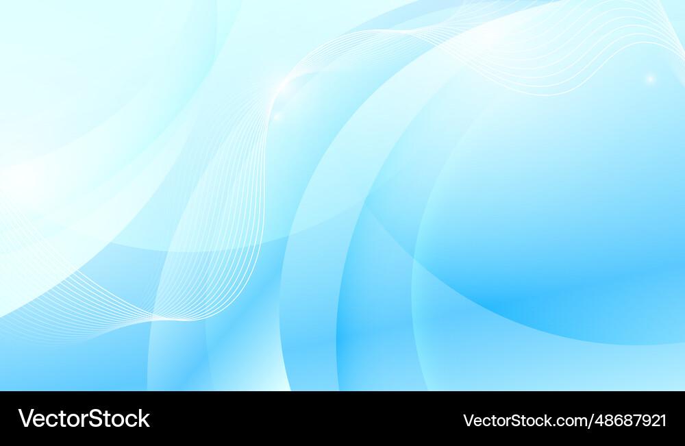 Abstract business blue wavy line movement banner Vector Image