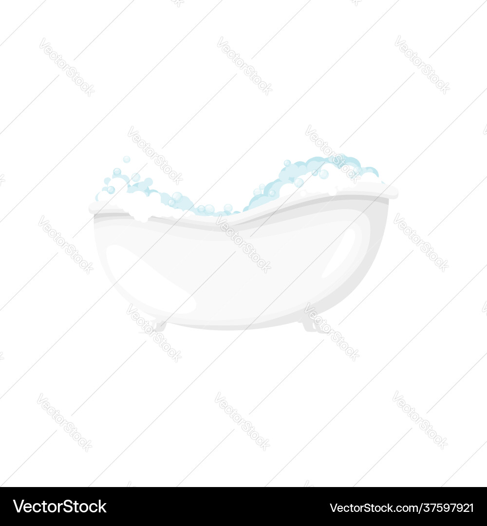 Bathroom interior bathtub isolated washing tub Vector Image