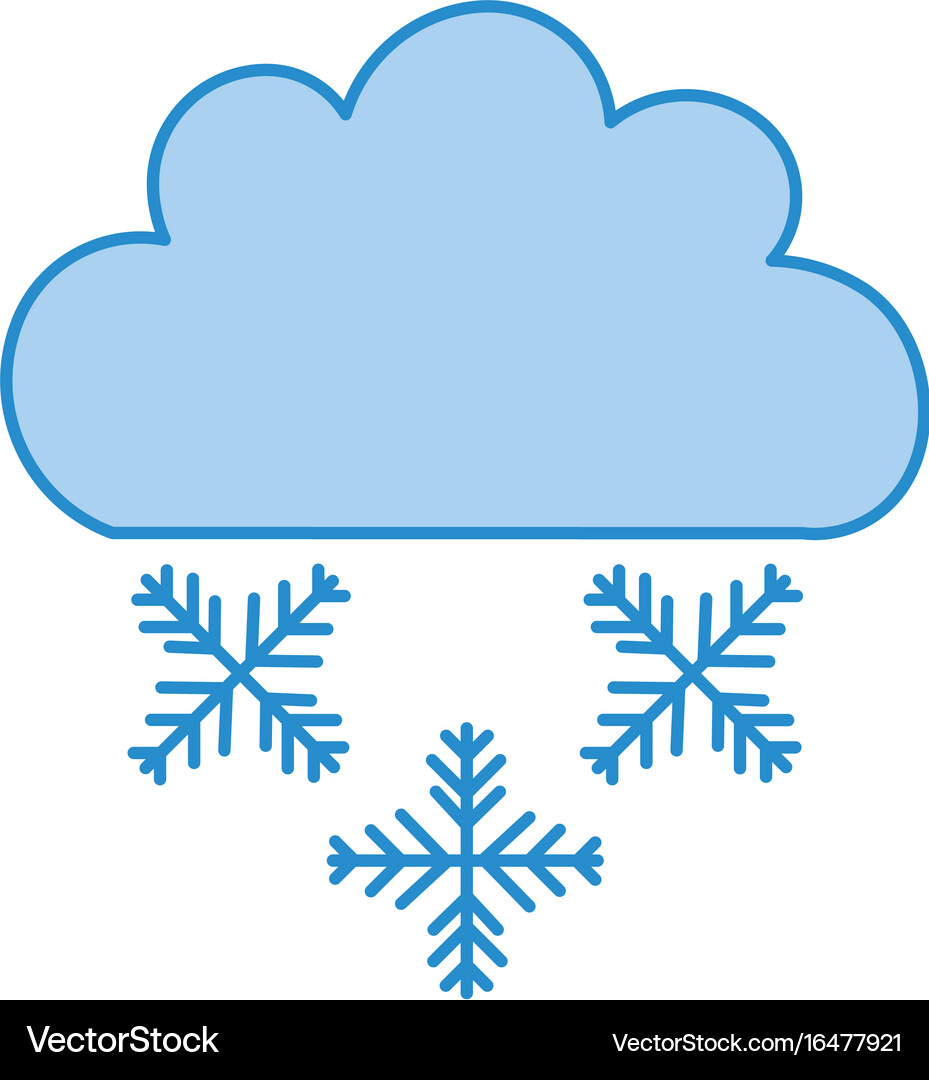 Beautiful fantasy cloud with snowflakes Royalty Free Vector