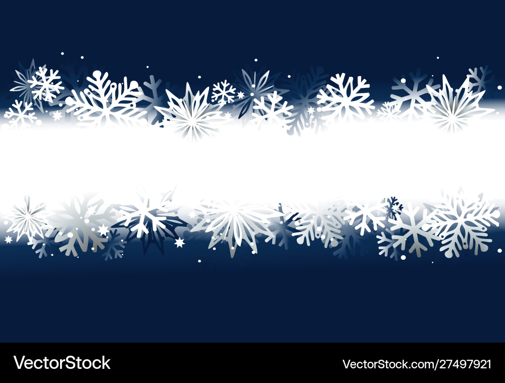 Christmas abstract background with snow and stars Vector Image