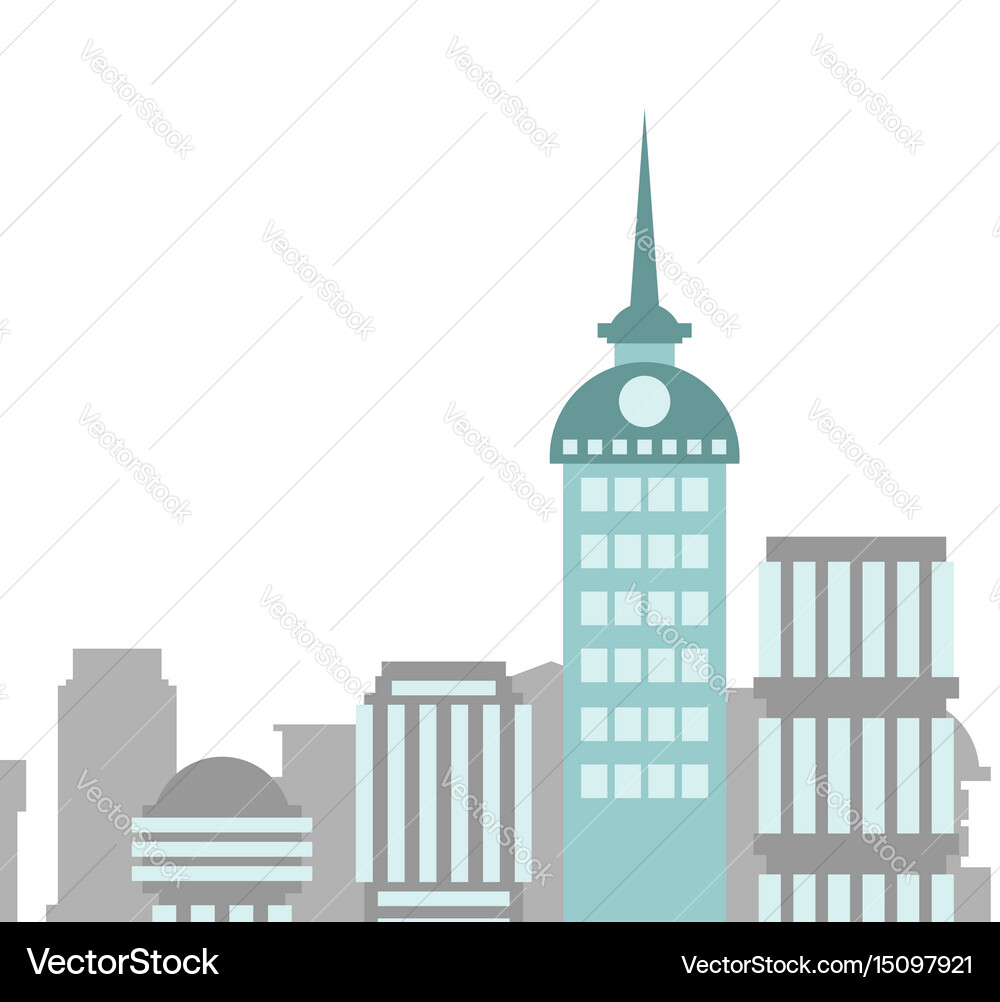 City buildings landscape skyscrapers background Vector Image