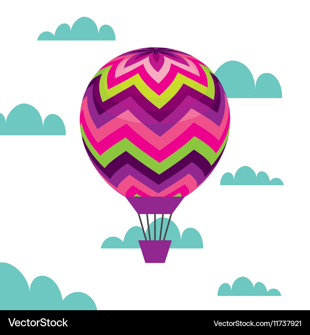 Colorful air balloon Royalty Free Vector Image