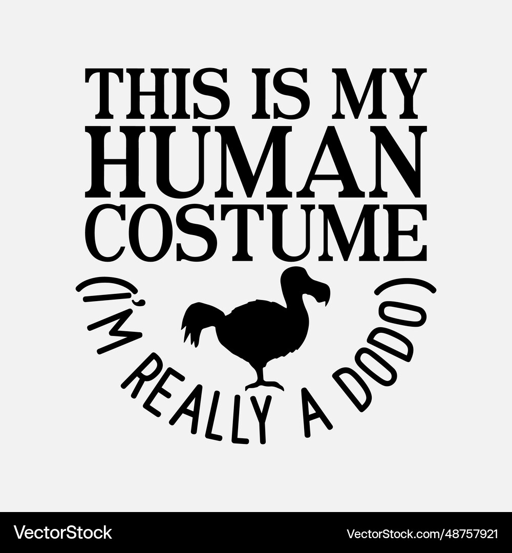 Dodo easy halloween human costume flightless bird Vector Image