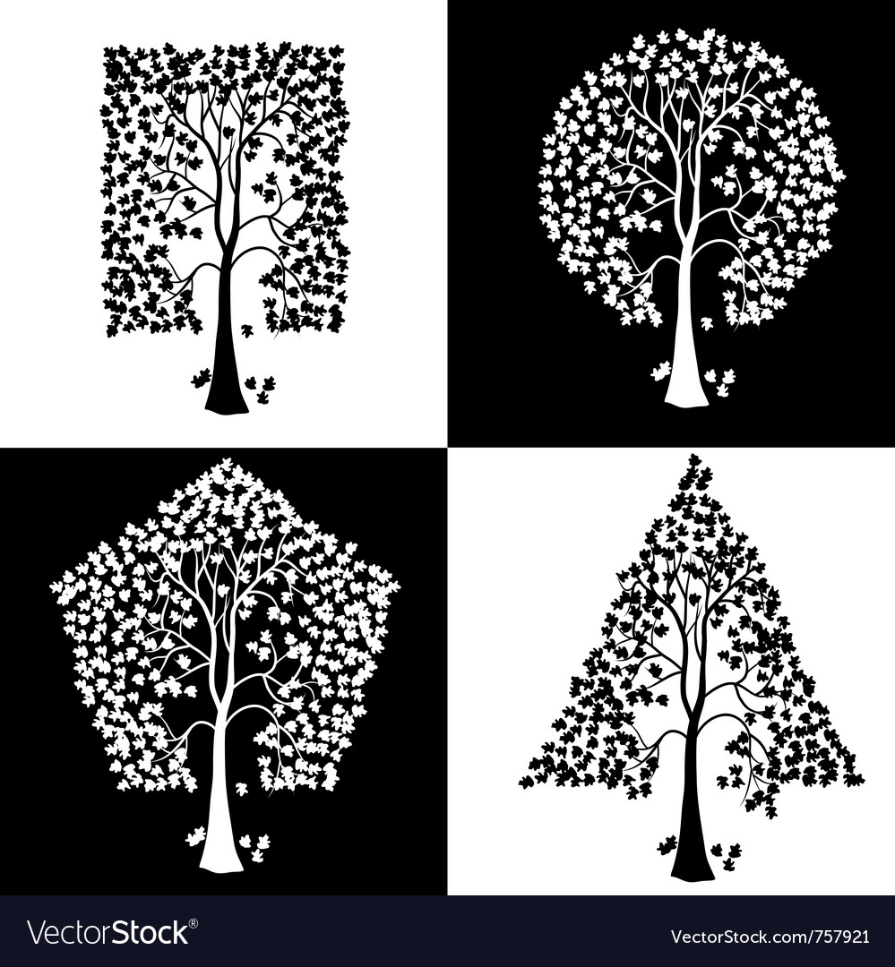 Geometric shape tree Royalty Free Vector Image