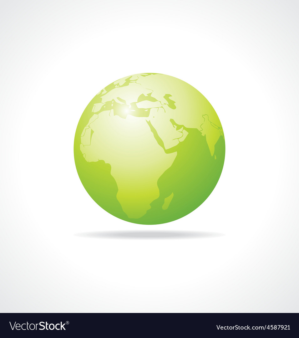 Green earth Royalty Free Vector Image - VectorStock