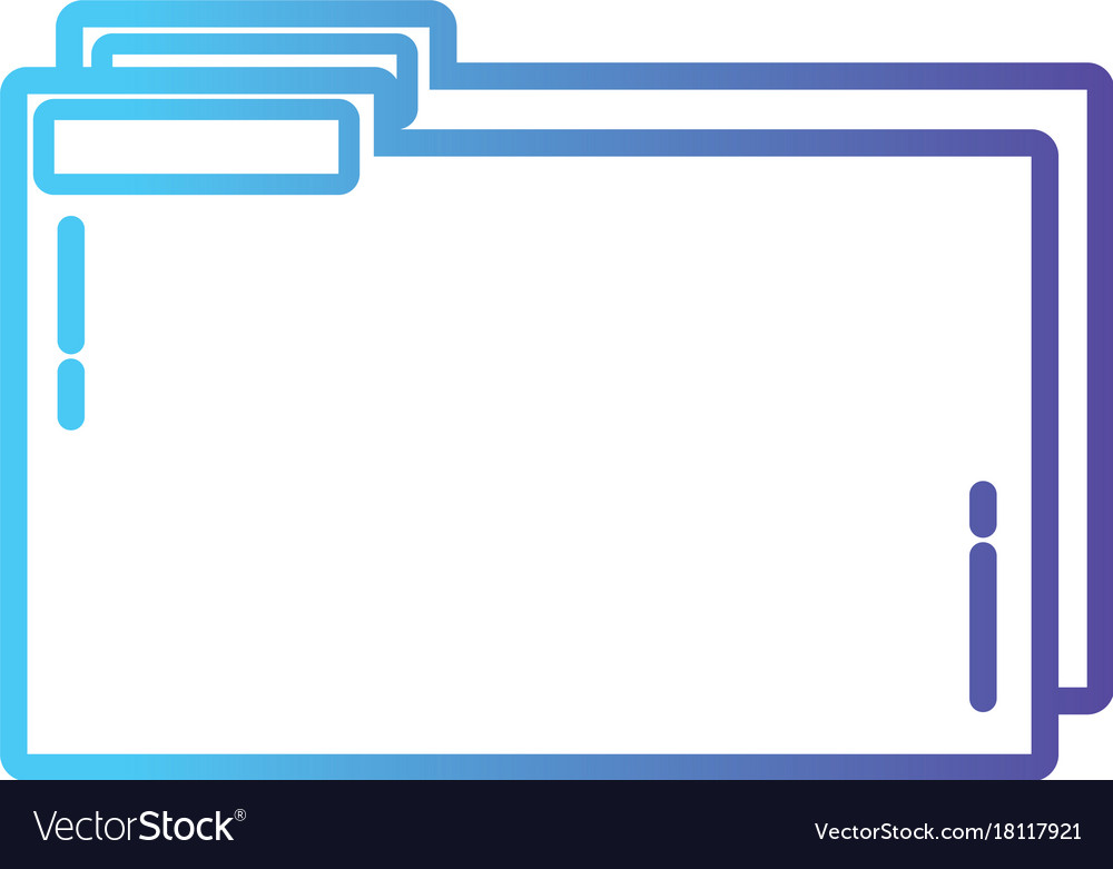 Line folder file to save documents information Vector Image