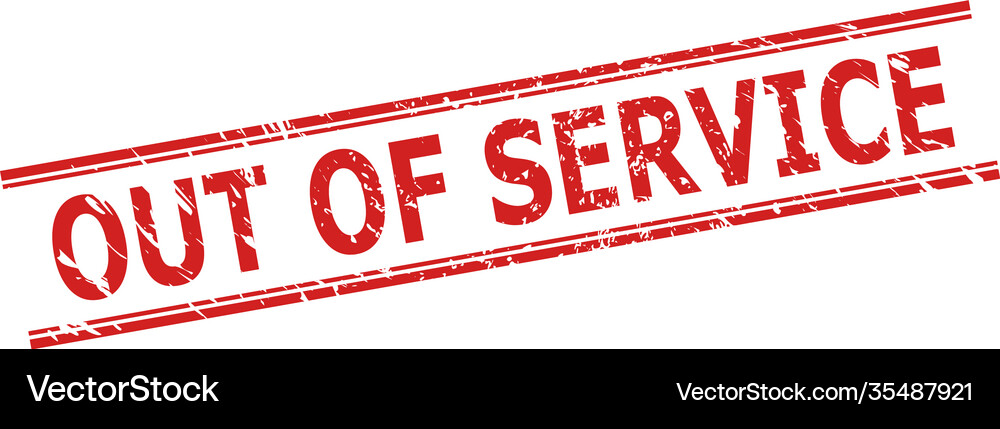 Out of service seal with corroded texture Vector Image