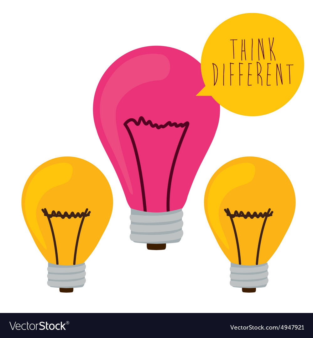 Think different design Royalty Free Vector Image
