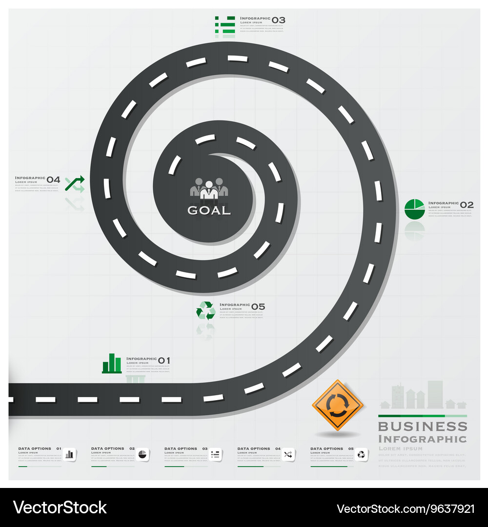 Traffic & Business Infographic Royalty Free Vector Image