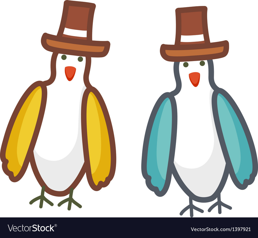Two birds Royalty Free Vector Image - VectorStock