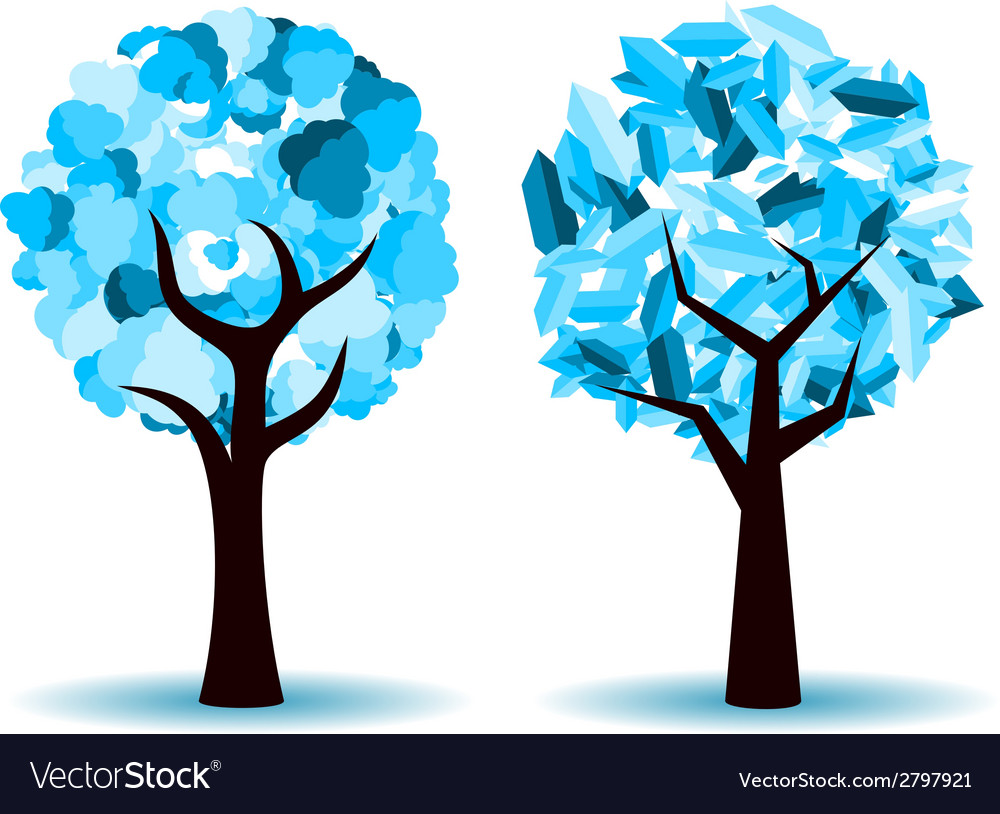 Winter tree Royalty Free Vector Image - VectorStock