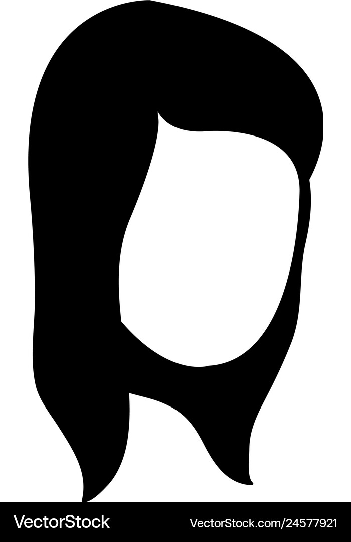 Woman faceless head in black and white Royalty Free Vector