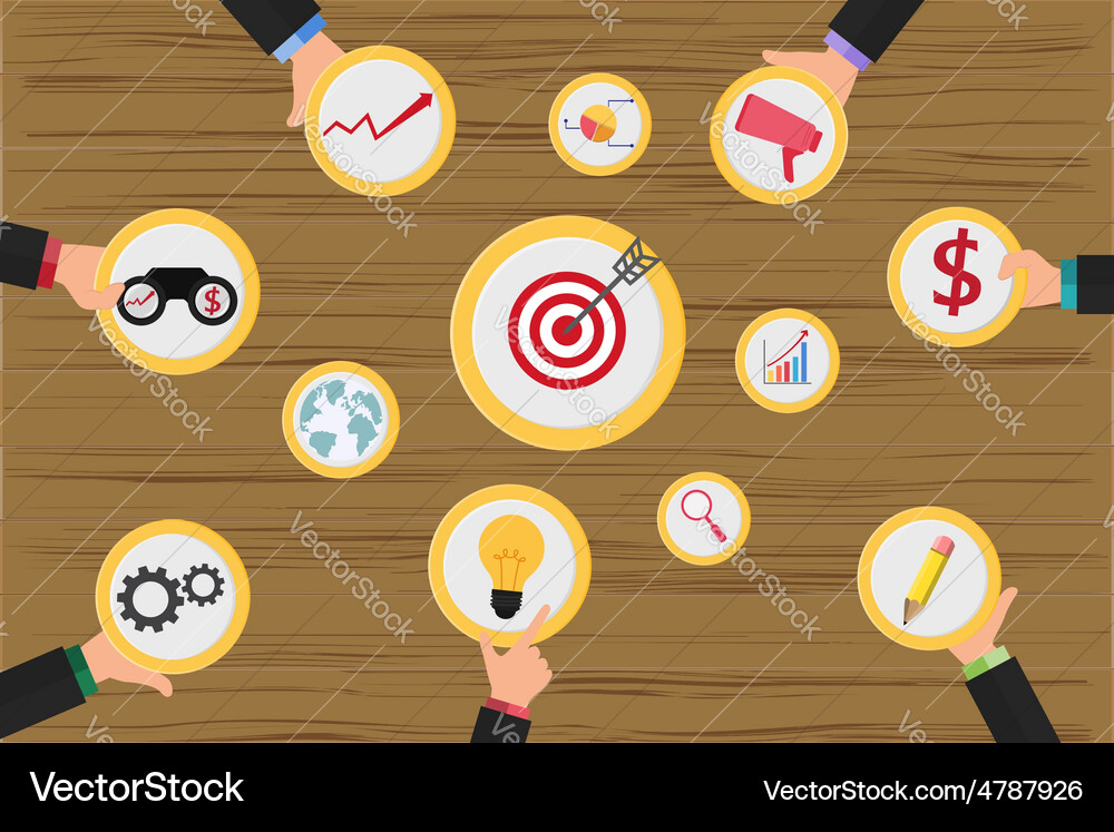 Business meeting and brainstorming Royalty Free Vector Image