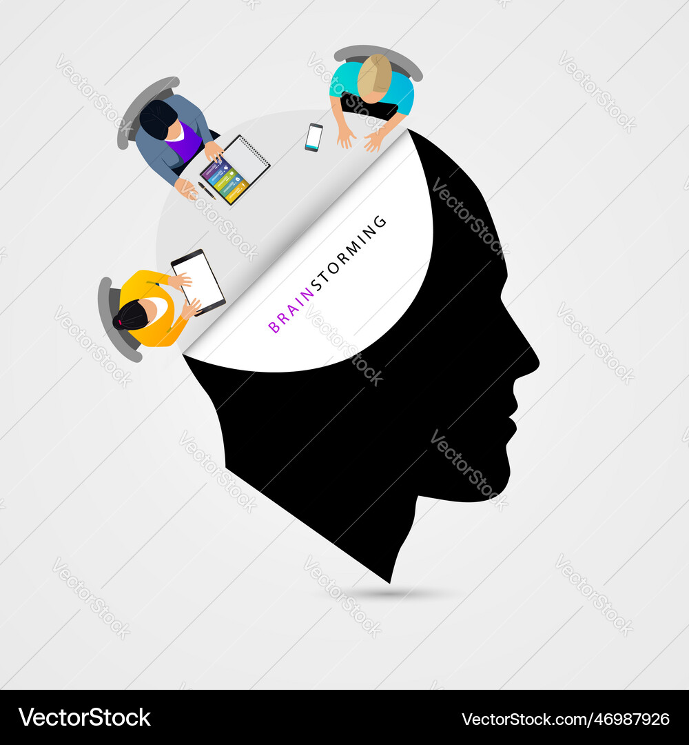 Business meeting strategy brainstorming concept Vector Image