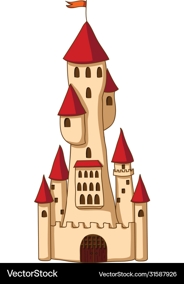 Cartoon castle Royalty Free Vector Image - VectorStock