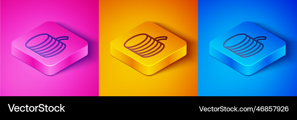 Isometric line plastic filament for 3d printing Vector Image