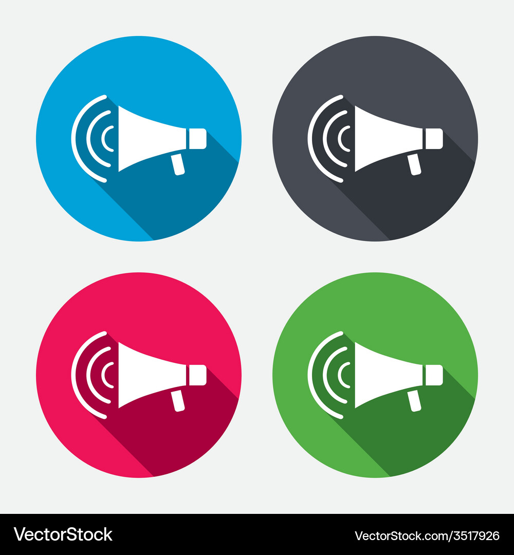 Megaphone sign icon loudspeaker strike symbol Vector Image