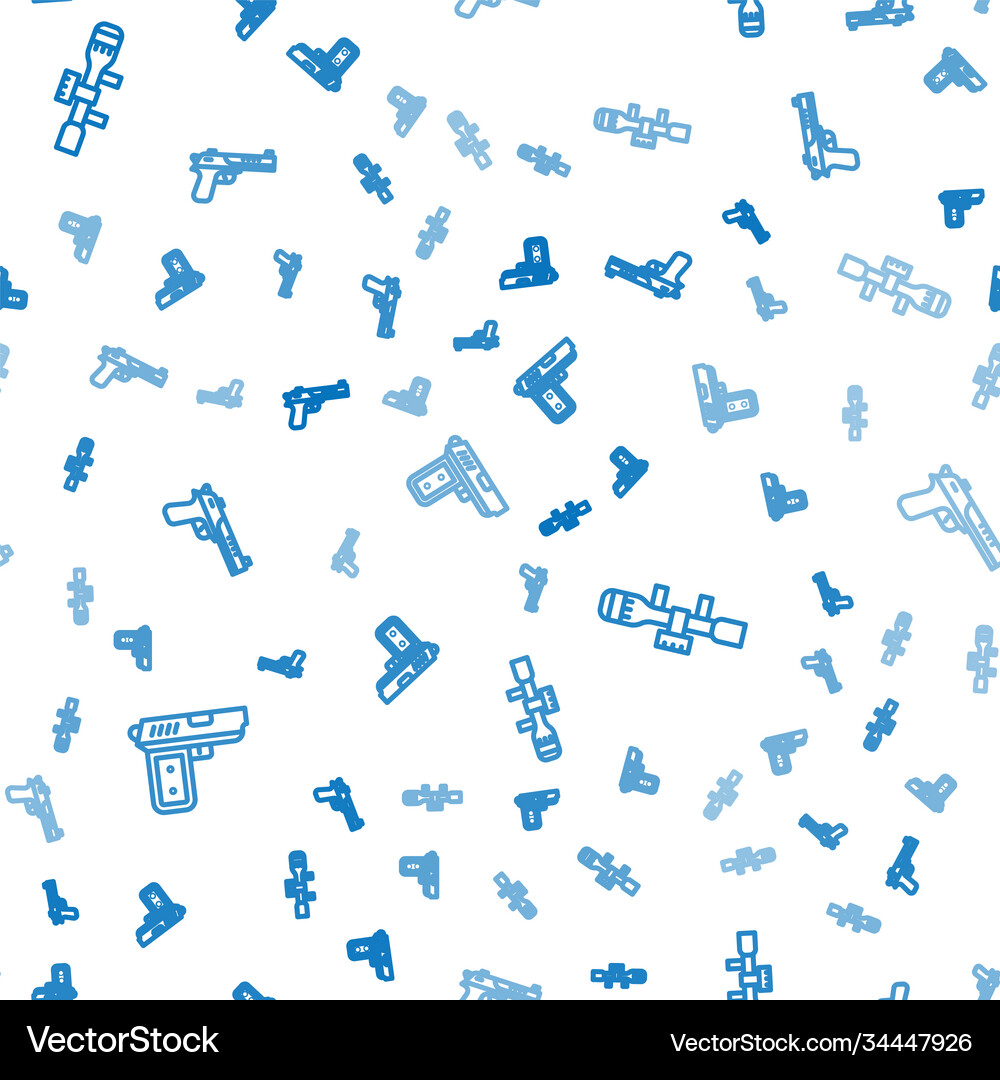 Set line pistol or gun sniper optical sight Vector Image