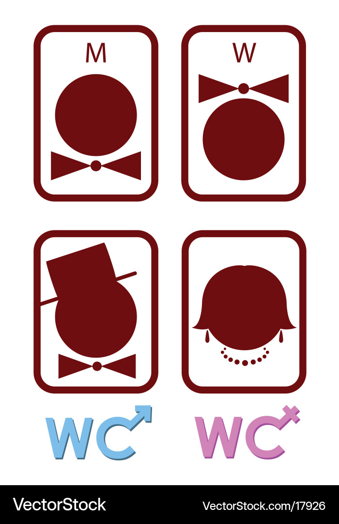 Set of icons for wc Royalty Free Vector Image - VectorStock