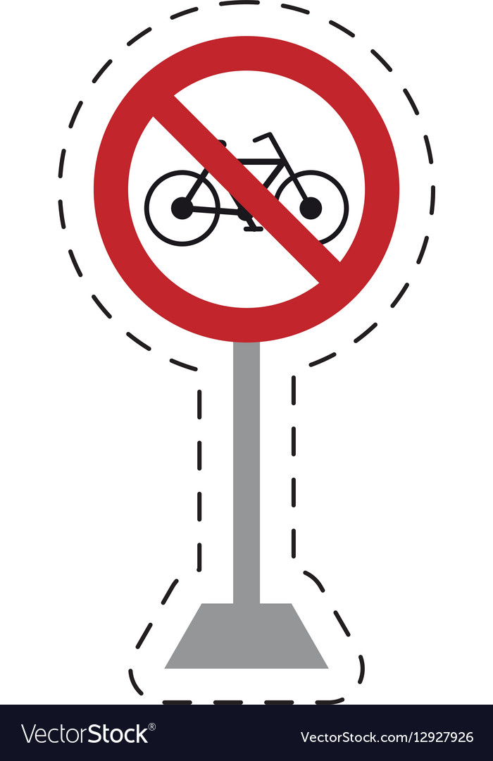 Traffic prohibited bicycle road Royalty Free Vector Image Traffic prohibited bicycle road Royalty Free Vector Image