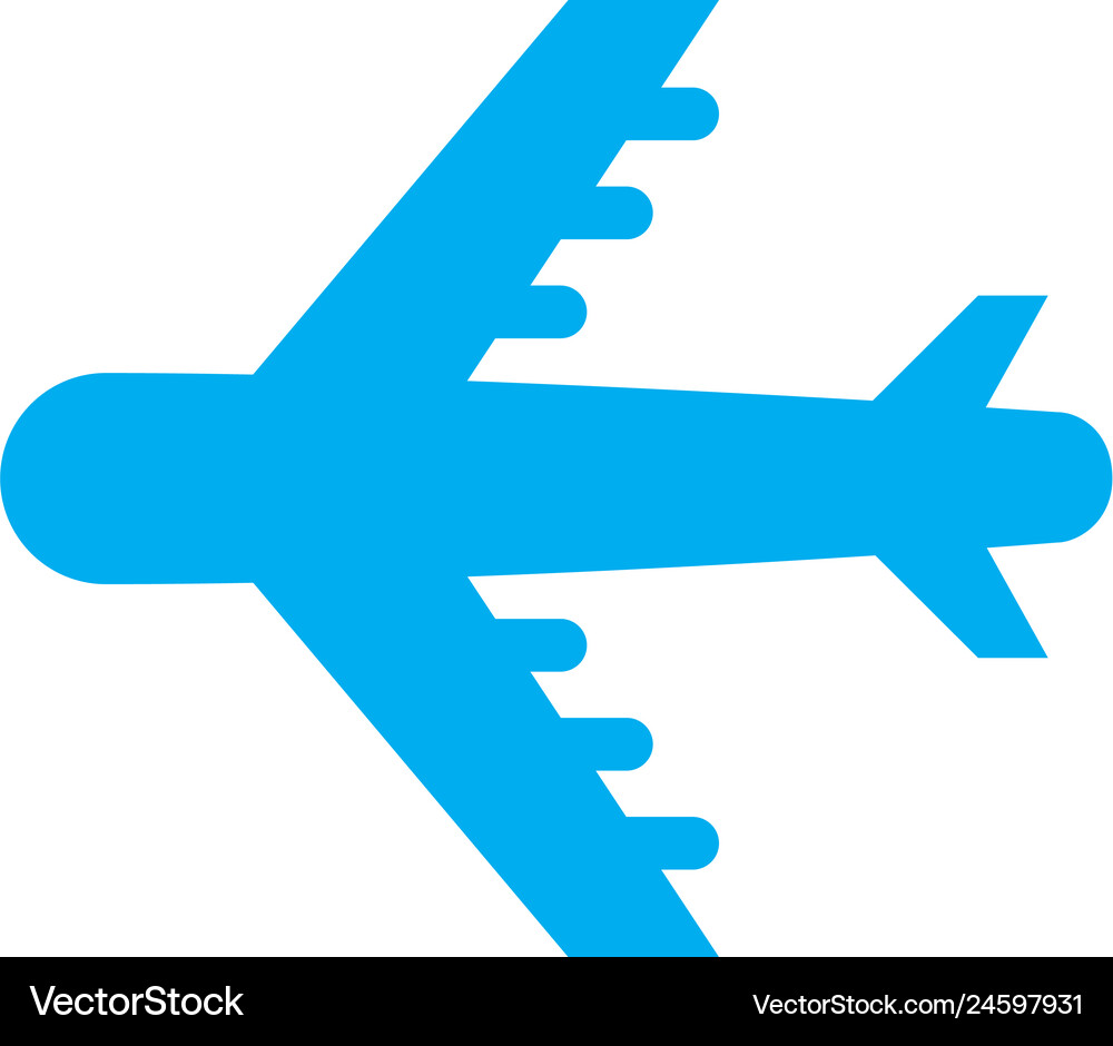 Airplane transport pictograph isolated image Vector Image