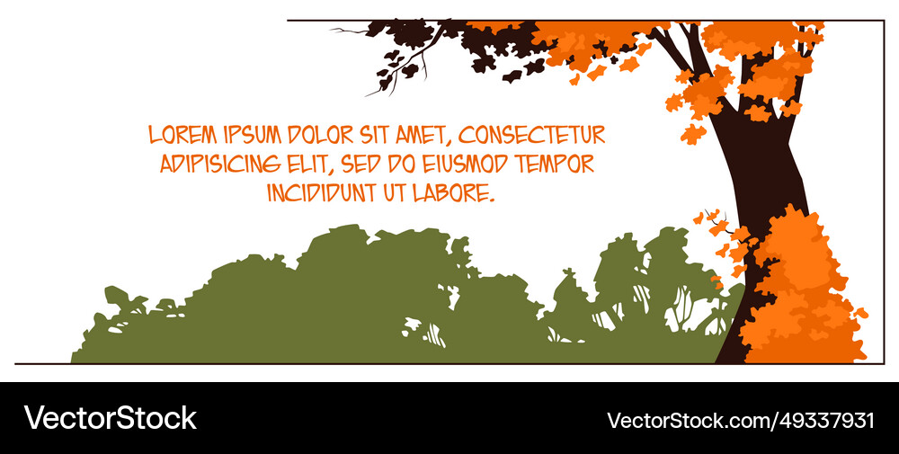 Autumn landscape for internet and mobile website Vector Image