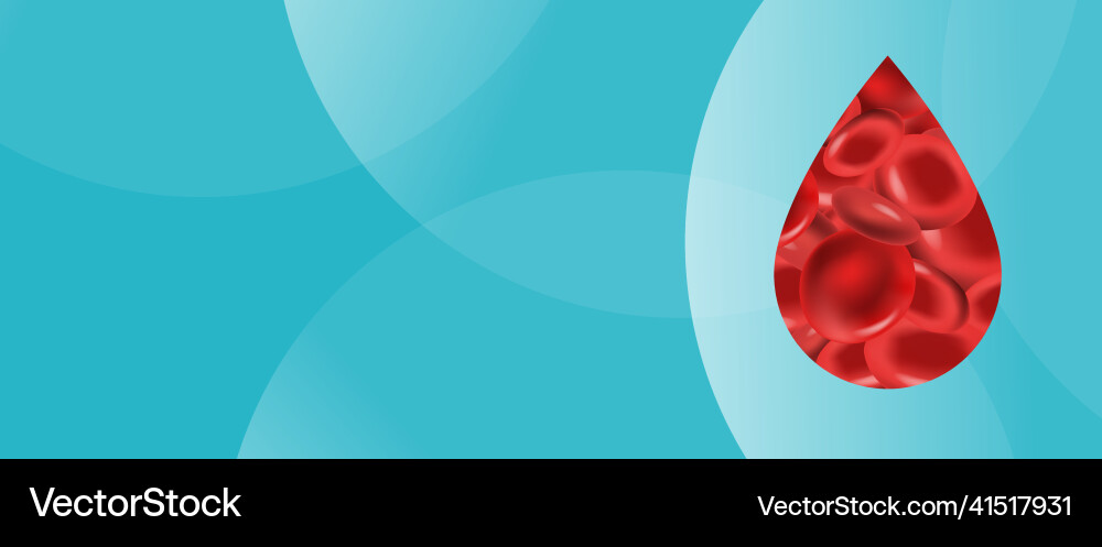Banner with blood drops symbol Royalty Free Vector Image