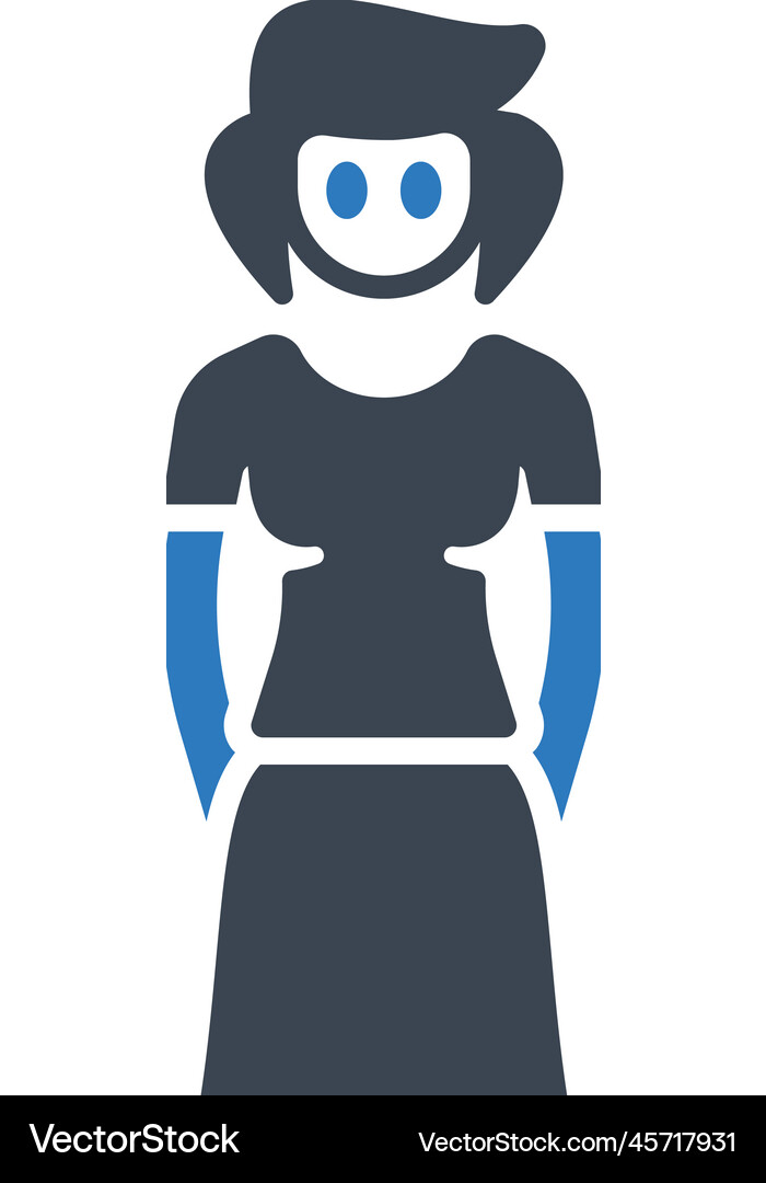 Schöne Frau Ikone Lizenzfreies Vektorbild - VectorStock