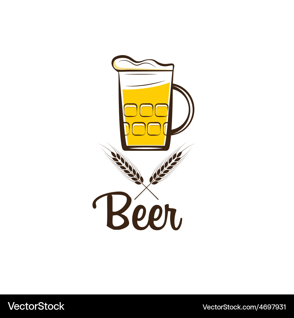 Beer mug Royalty Free Vector Image - VectorStock