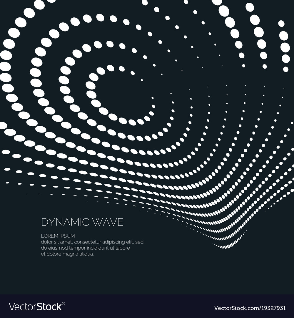 Bright abstract background with a dynamic waves Vector Image