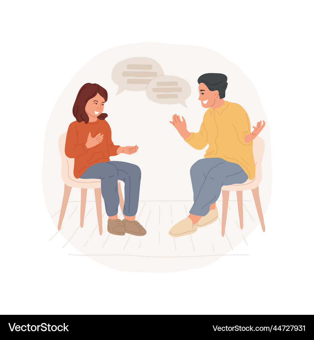 Debate club isolated cartoon Royalty Free Vector Image