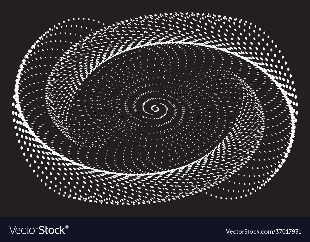 Dotted halftone spiral pattern or texture Vector Image