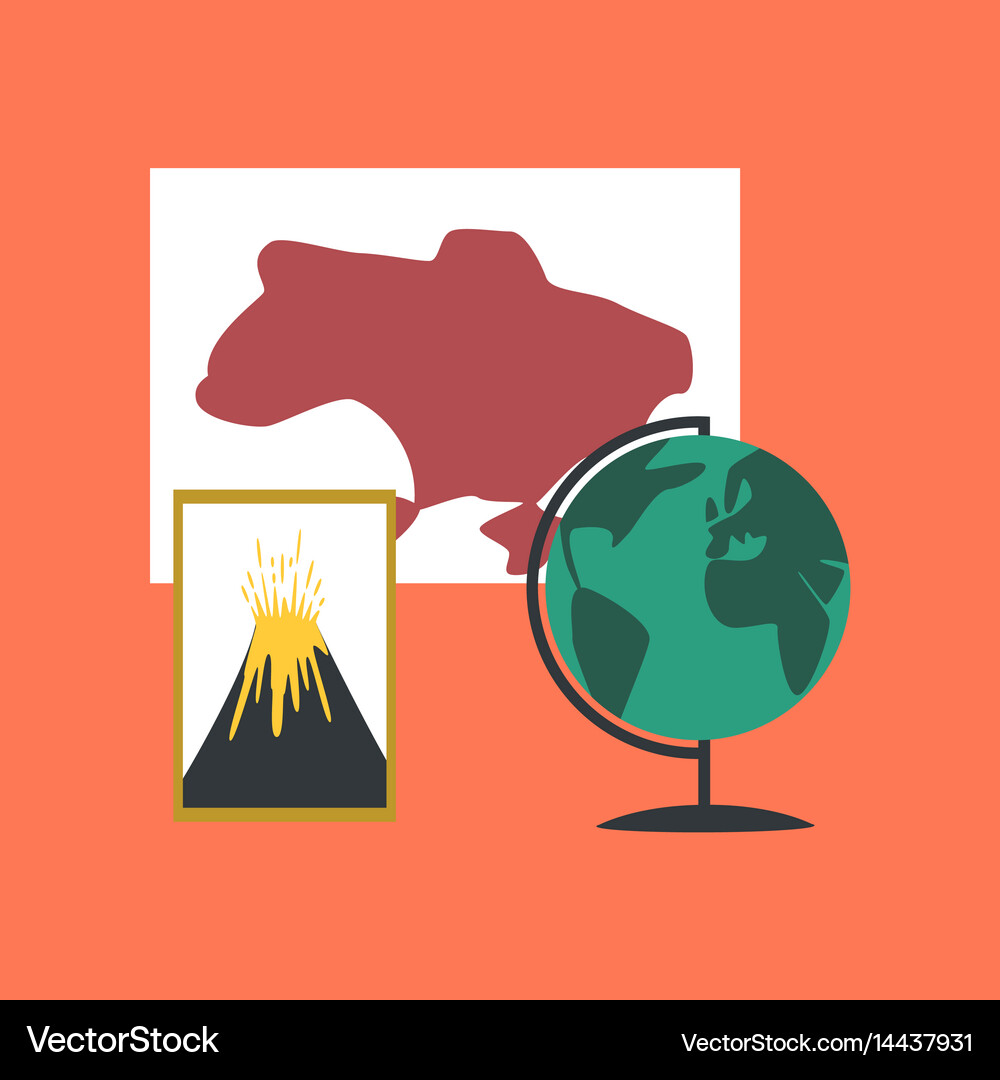 Flat icon on stylish background subjects of study Vector Image