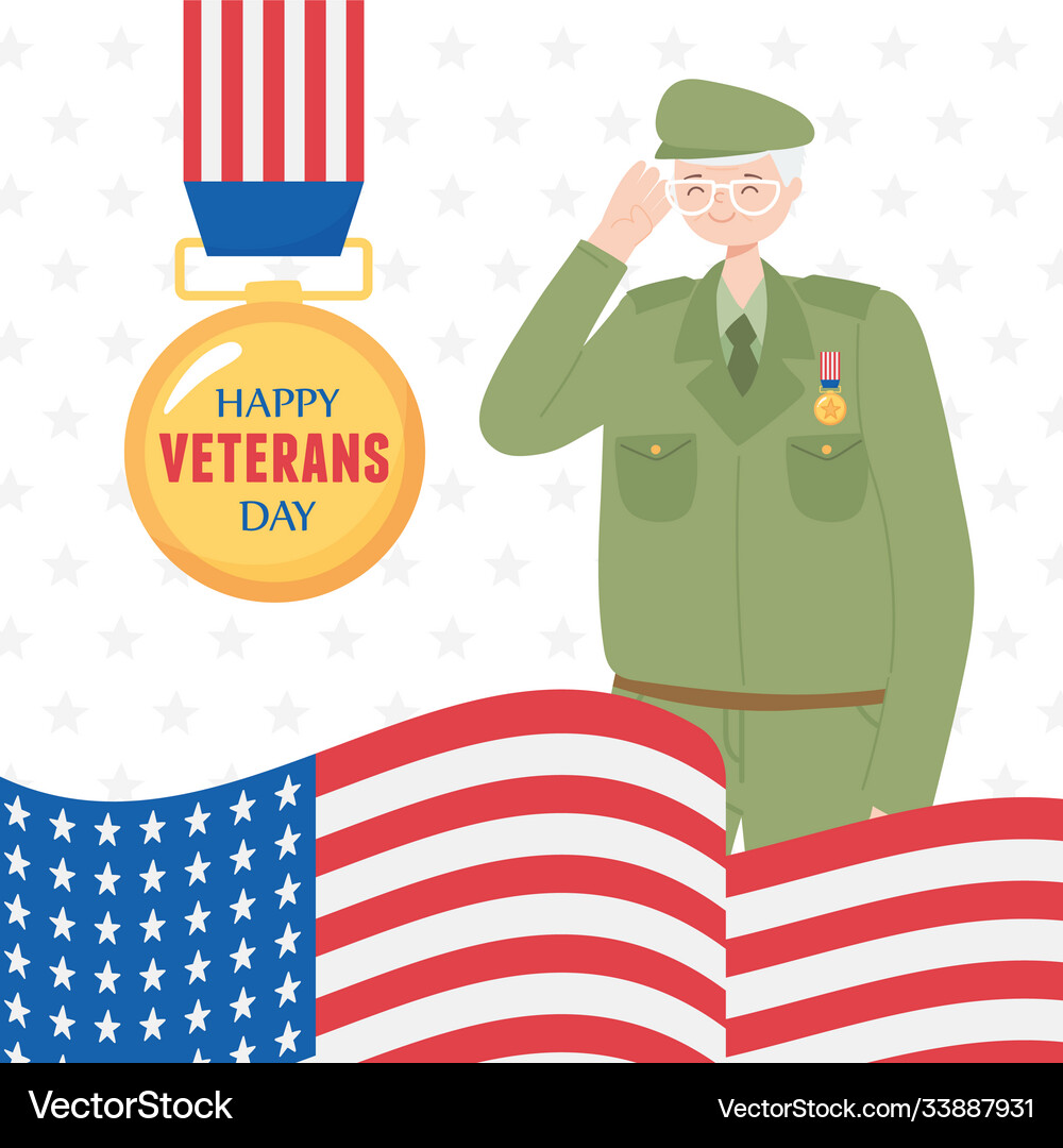 Happy veterans day us military armed forces Vector Image