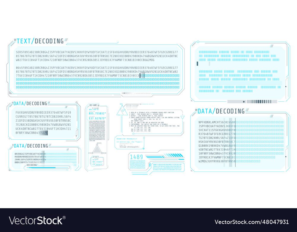 Hud interface design for decoding big data Vector Image Hud interface design for decoding big data Vector Image
