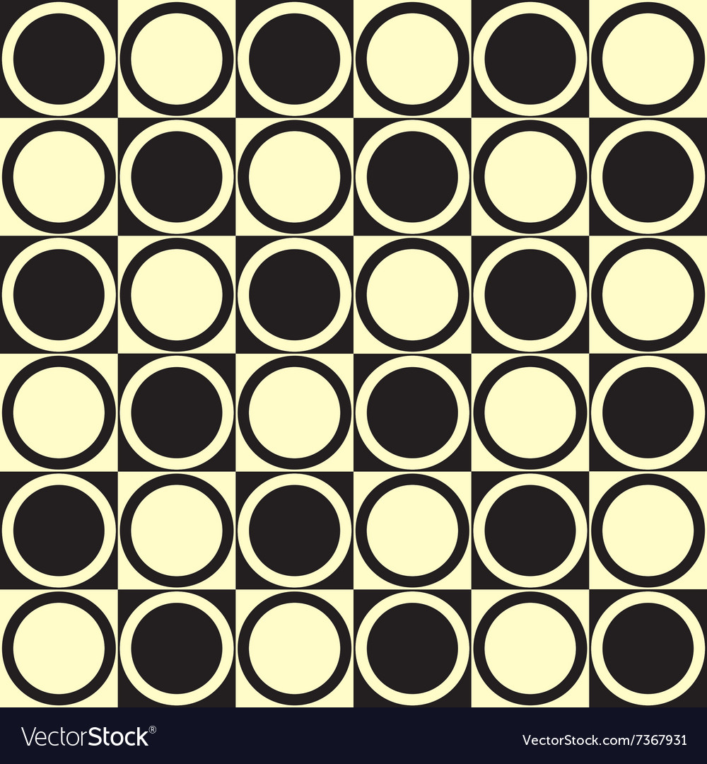 Seamless pattern of circles and squares Royalty Free Vector