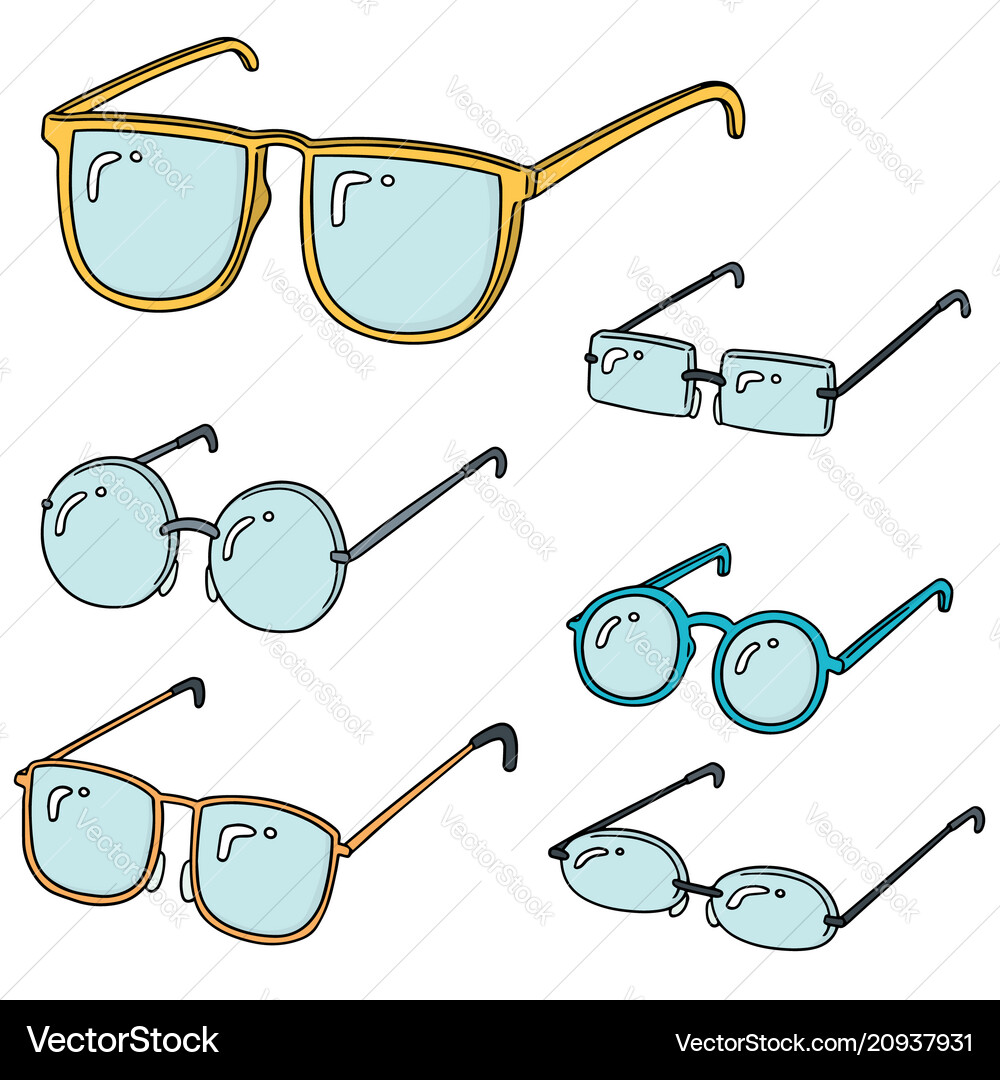 Set of eyeglasses Royalty Free Vector Image - VectorStock