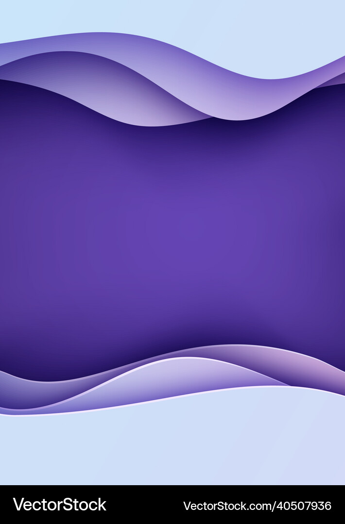 Abstract wavy flyer in paper cut style mysterious Vector Image