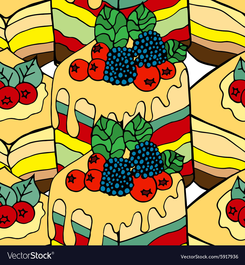 Cake background Royalty Free Vector Image - VectorStock