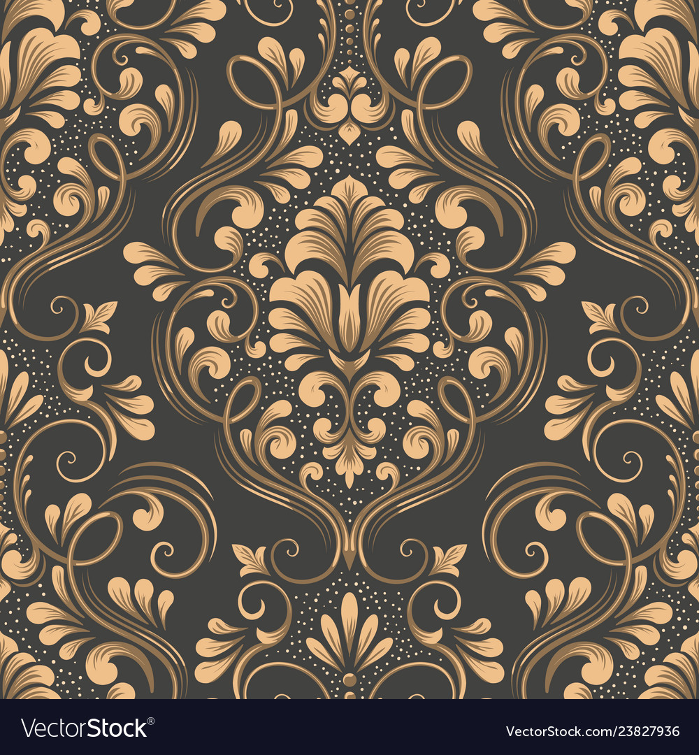 Damask seamless pattern element elegant Royalty Free Vector