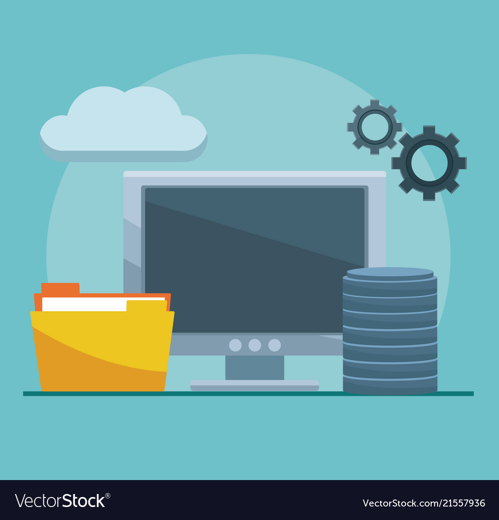 Data center technology Royalty Free Vector Image