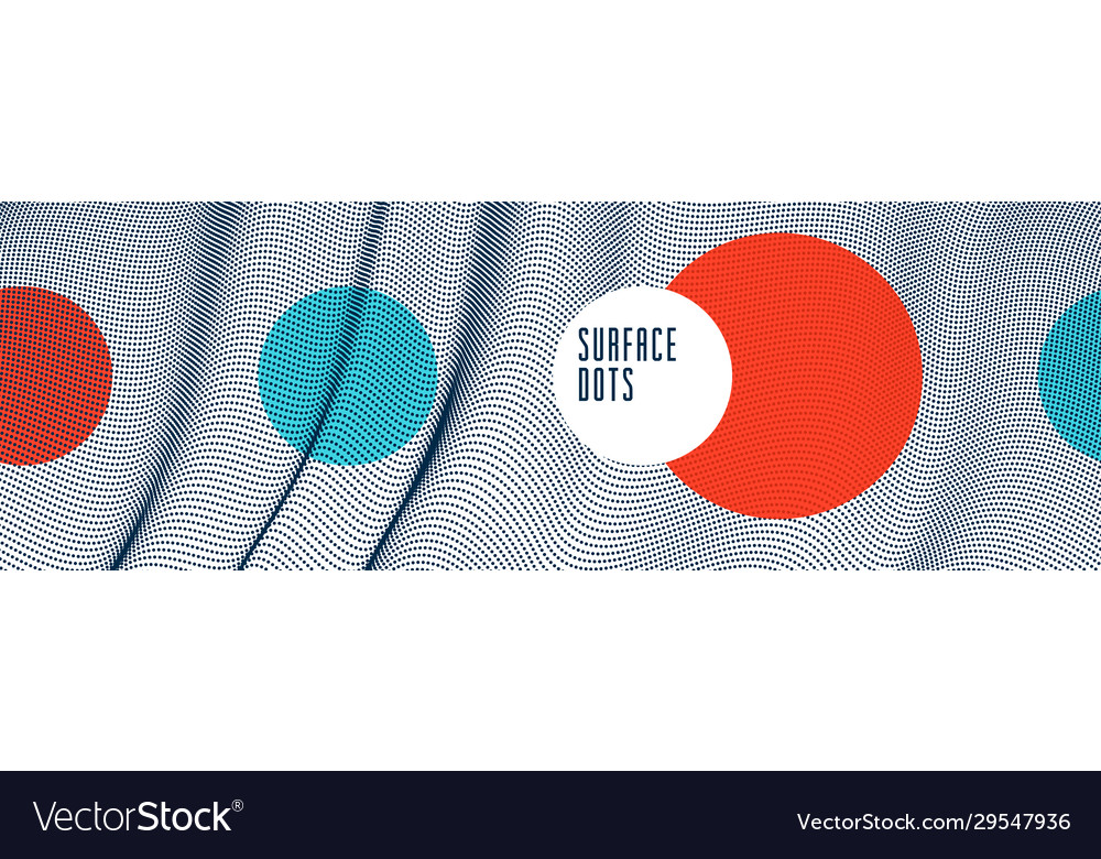 Flowing dots array dynamic particles in motion Vector Image