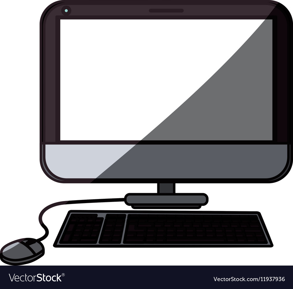 Isolated computer device design Royalty Free Vector Image