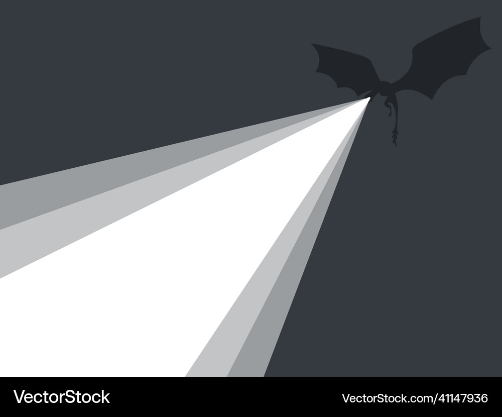 Ray of light dragon spewing a beam Royalty Free Vector Image