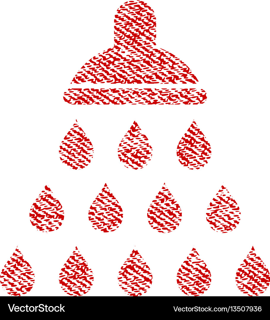 Shower fabric textured icon Royalty Free Vector Image